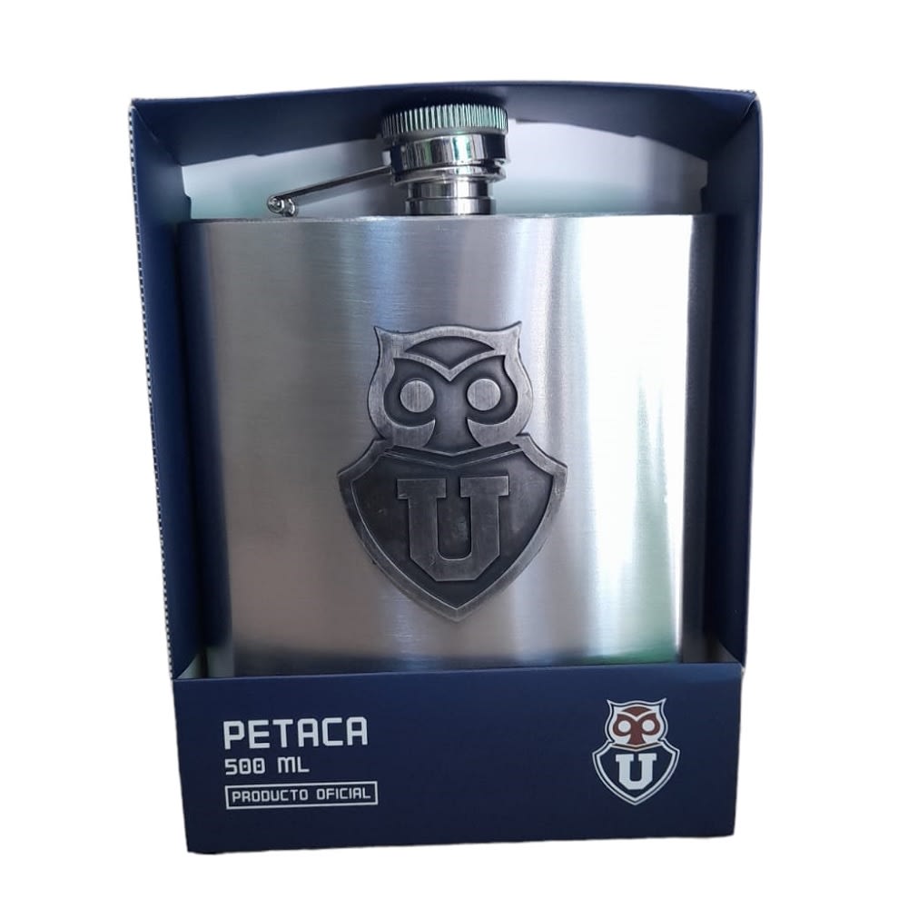 Petaca Metalica logo U de Chile 500ml - Start Game Tienda de figuras ...